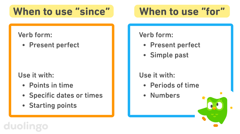 “Since” vs. “for” in English: Rules, Grammar, and Tips for Learners